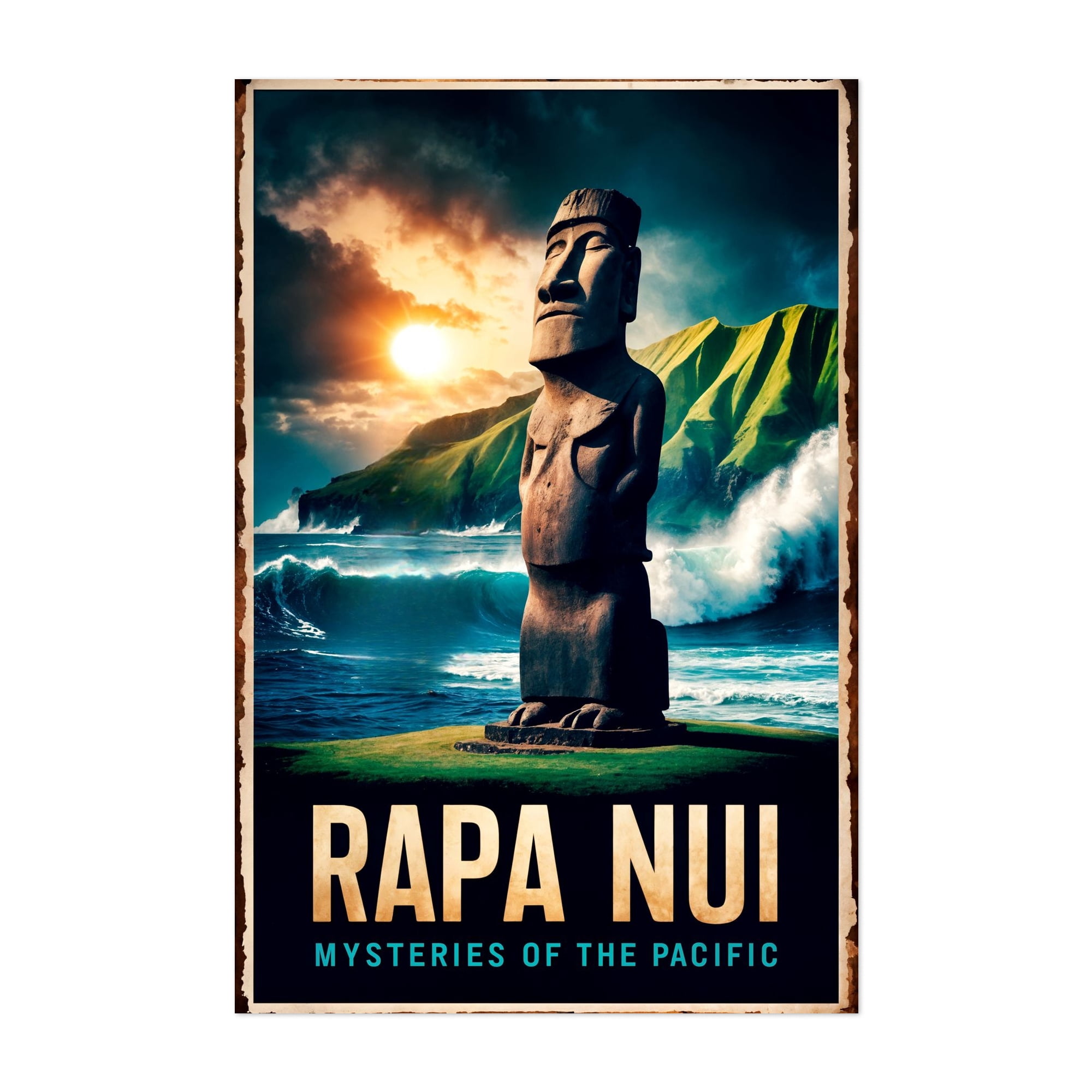 Rapa Nui Poster: Mysteries of the Pacific - Valparaíso Chile ...