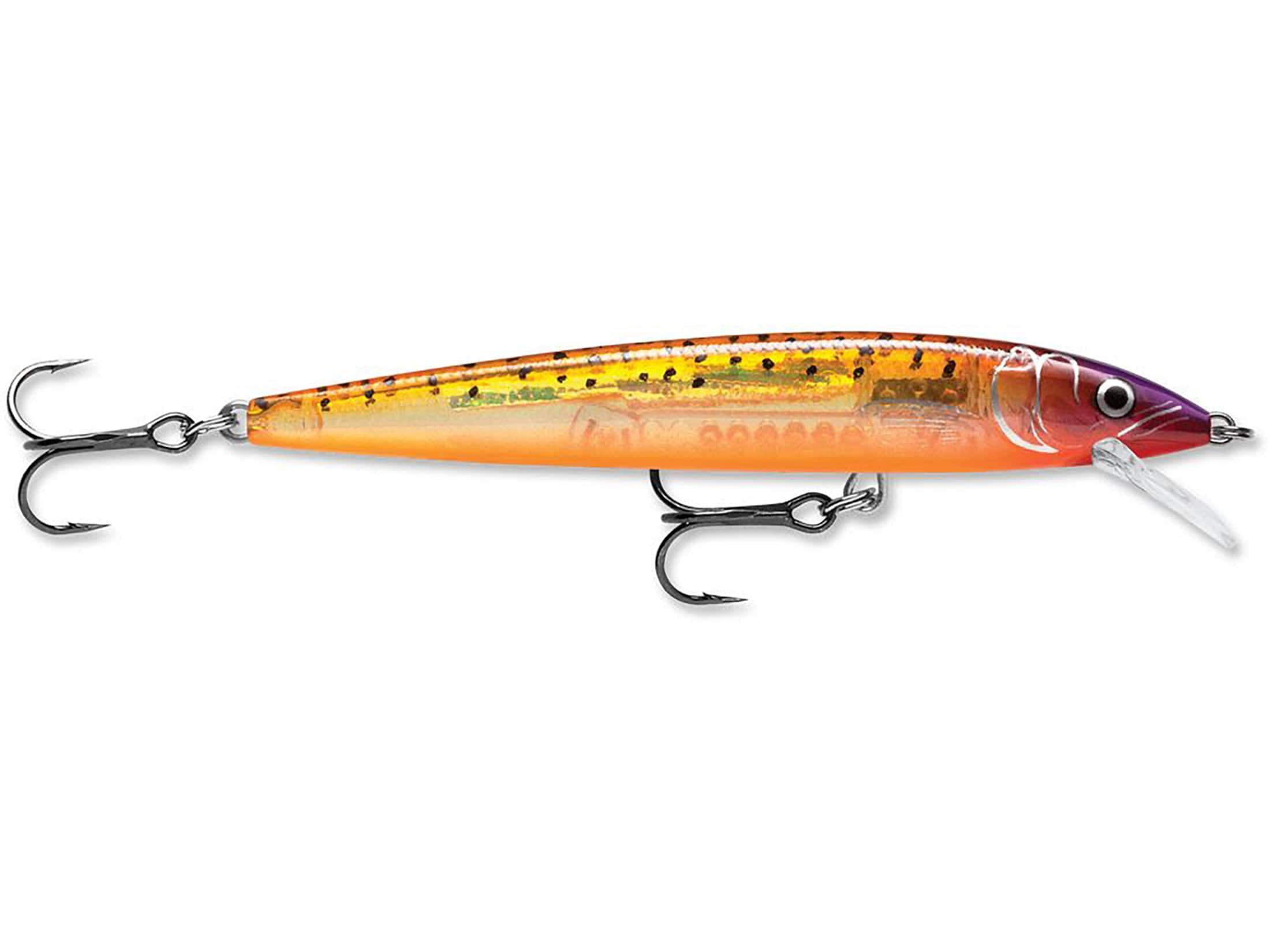 Rapala Husky Jerk 10 Fishing Lure 4" 3/8oz Glass Purple Sunfire ...