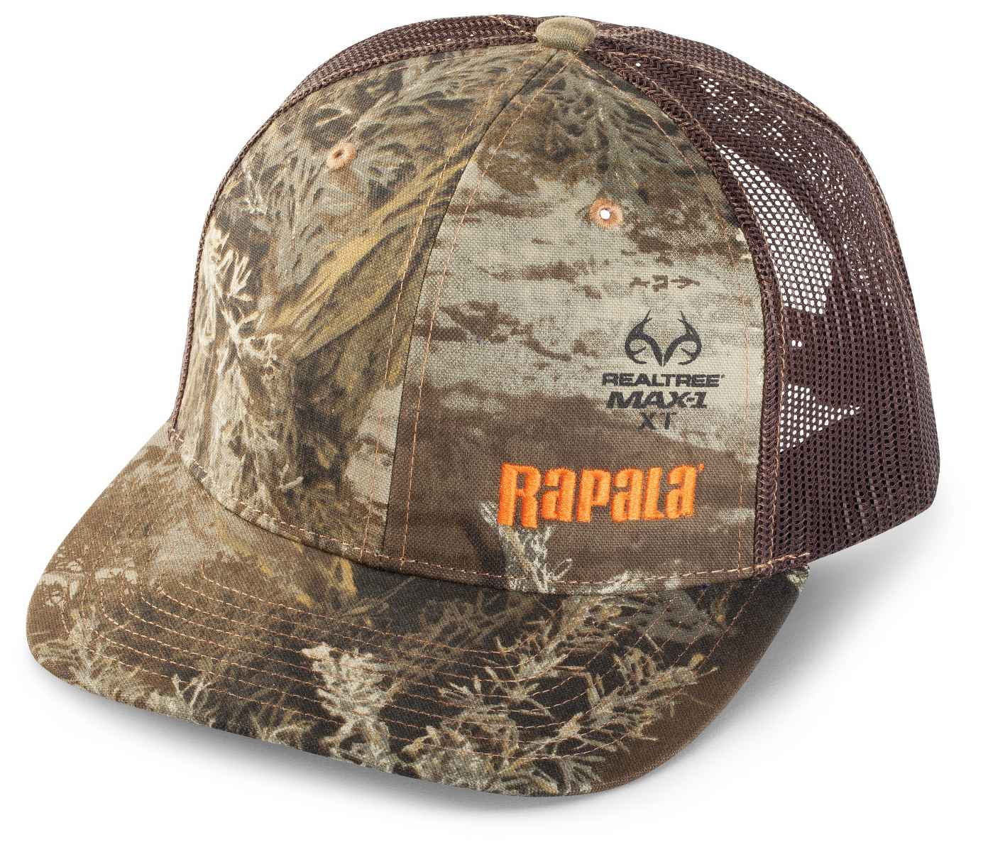 Rapala RTC107 Trucker Cap Realtree Brown Mesh Left Logo Blaze - Walmart.com