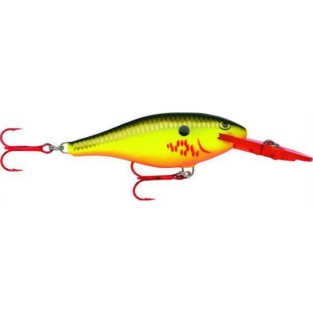 Rapala SR05BHO Shad Rap Crankbait Fishing Lure 2" 3/16 oz Bleeding Hot ...