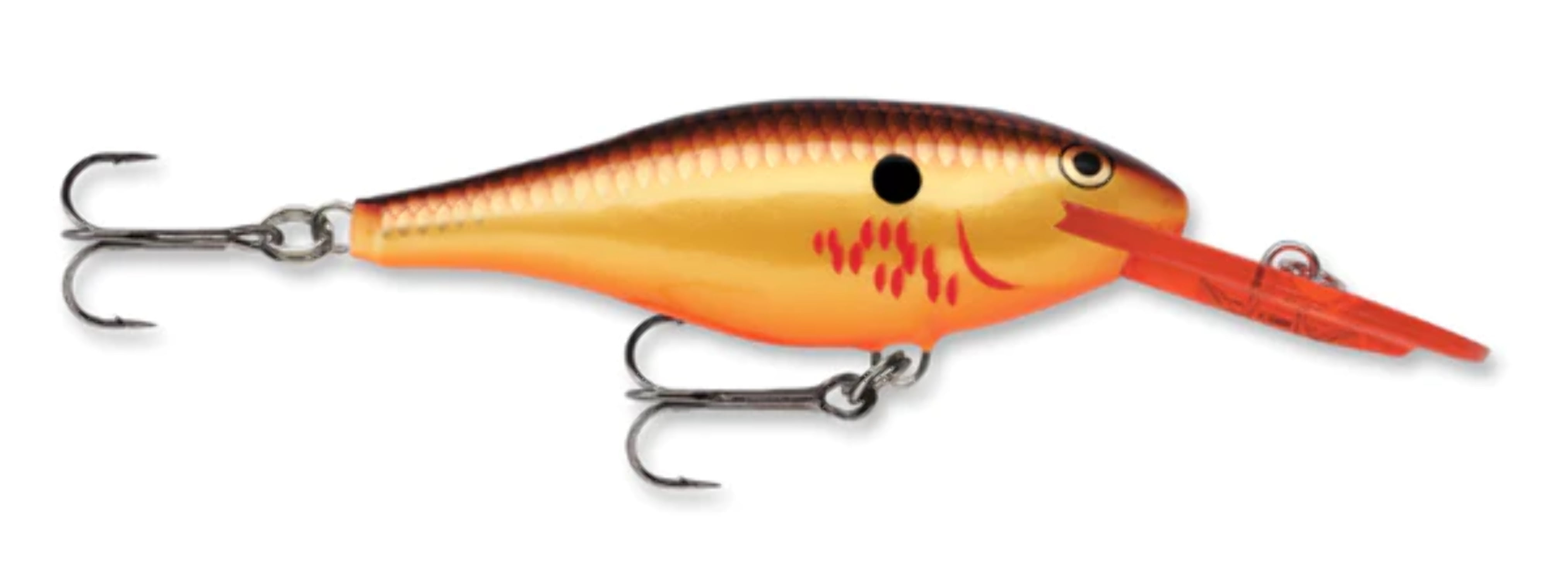 Rapala Shad Rap 05 Fishing Lure, 2", 3/16oz, Bleeding Copper Flash ...