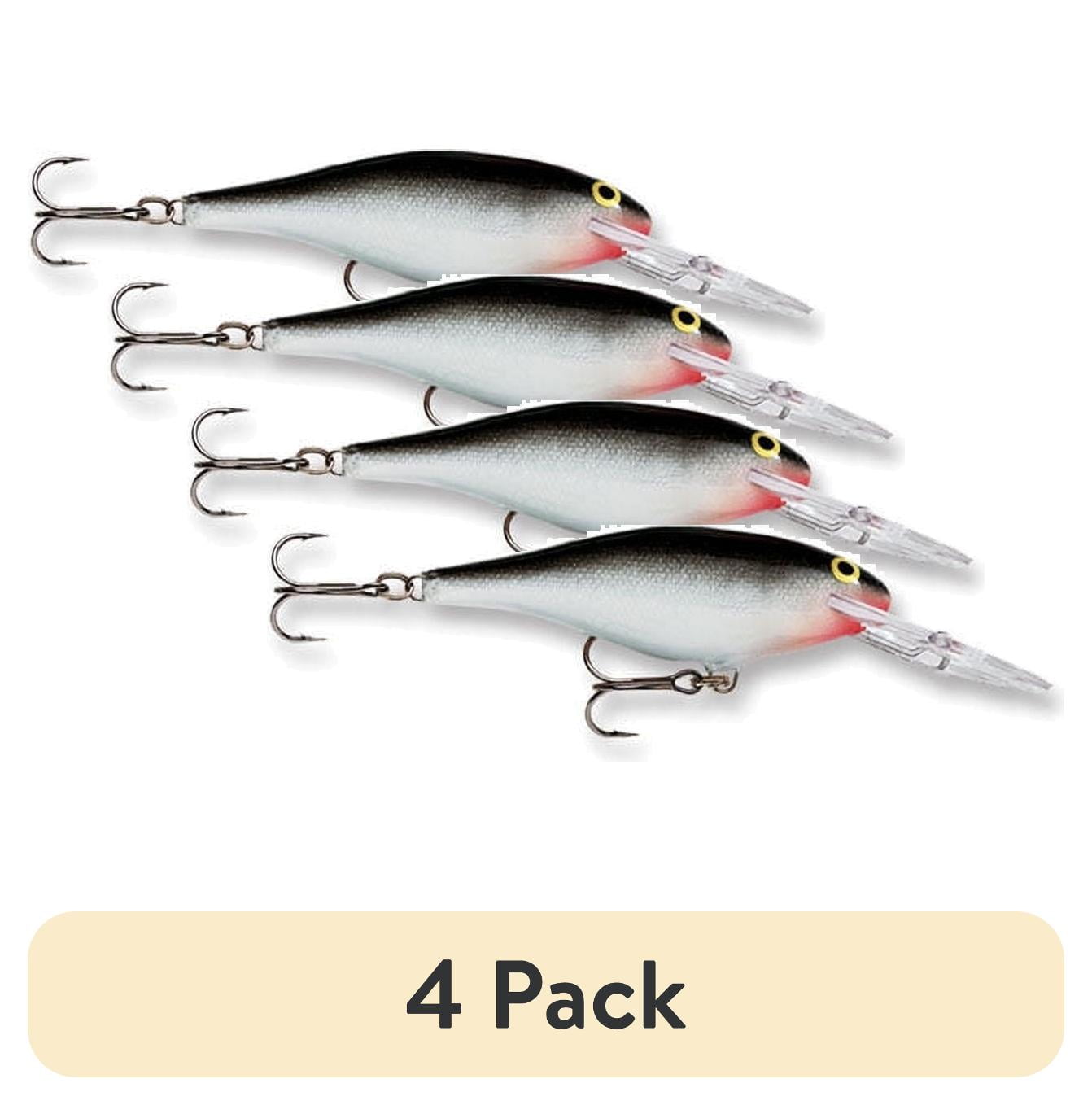 (4 pack) Rapala Shad Rap 07 Silver - Walmart.com
