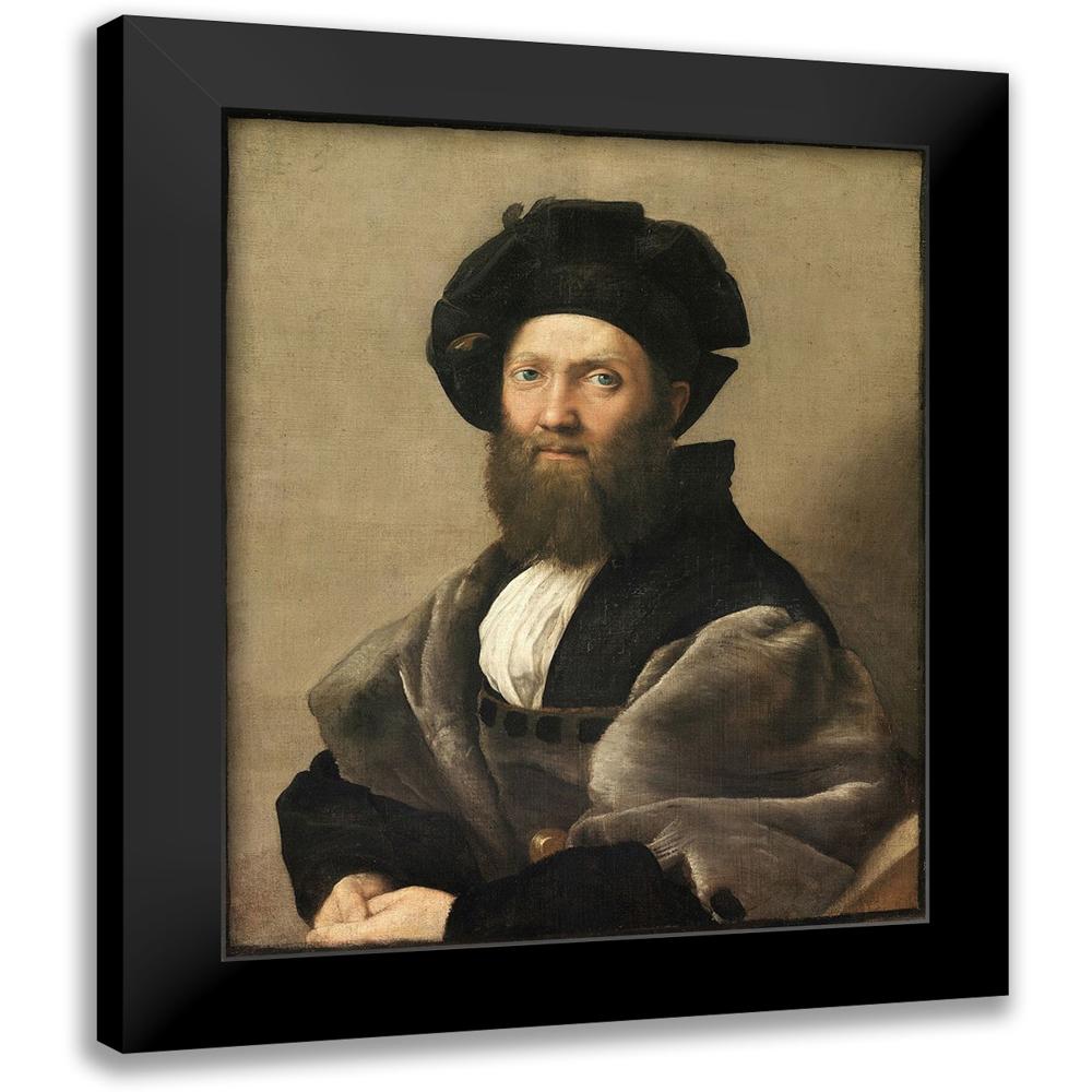 Raphael 12x14 Black Modern Framed Museum Art Print Titled - Portrait of ...