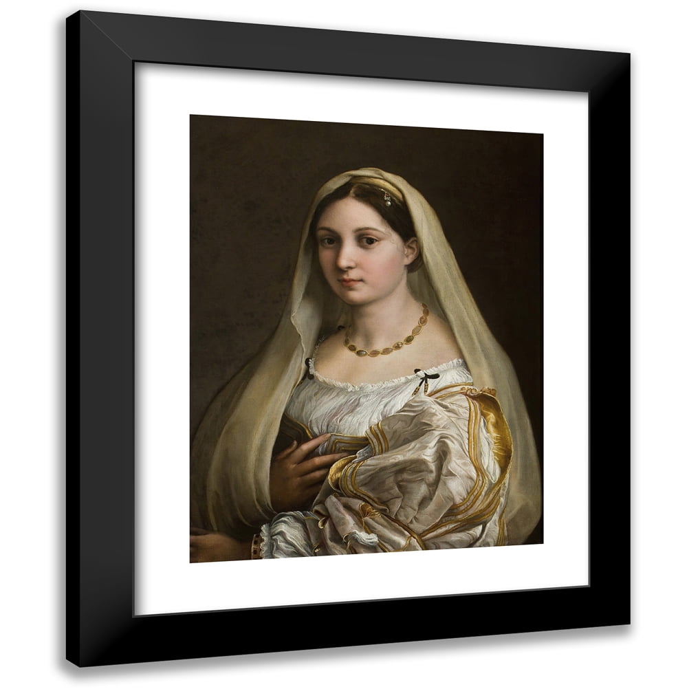 Raphael 12x14 Black Modern Framed Museum Art Print Titled - Woman with ...