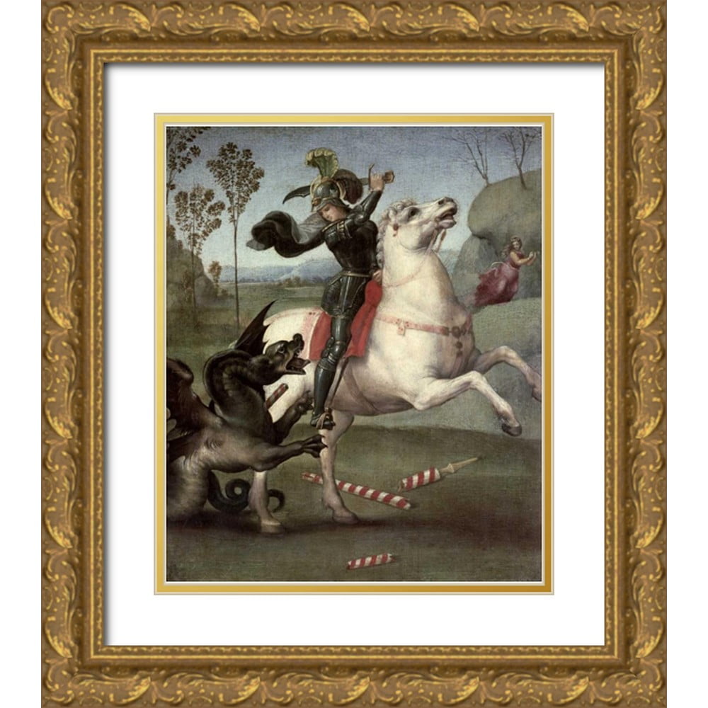 Raphael 12x14 Gold Ornate Wood Framed with Double Matting Museum Art ...