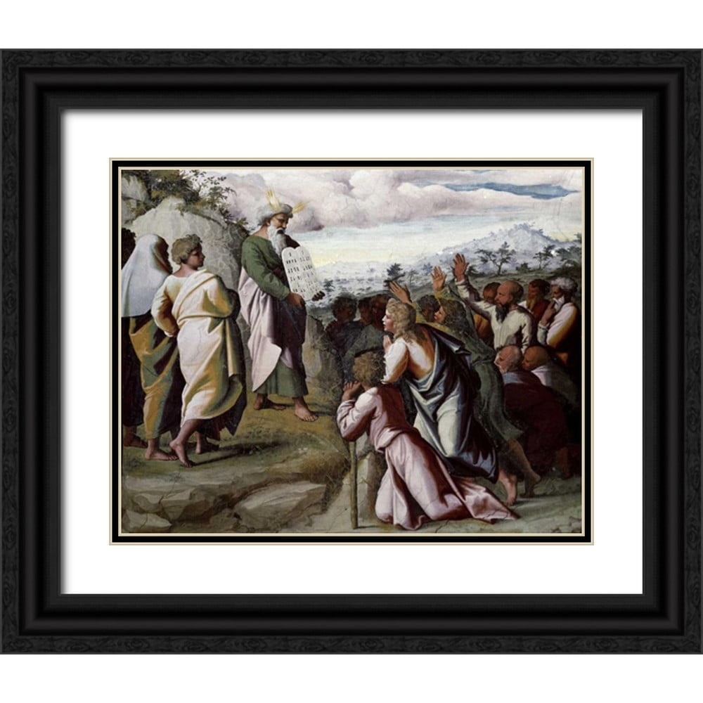 Raphael 14x12 Black Ornate Wood Framed with Double Matting Museum Art ...