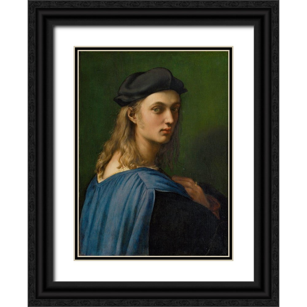 Raphael 14x18 Black Ornate Wood Framed with Double Matting Museum Art ...