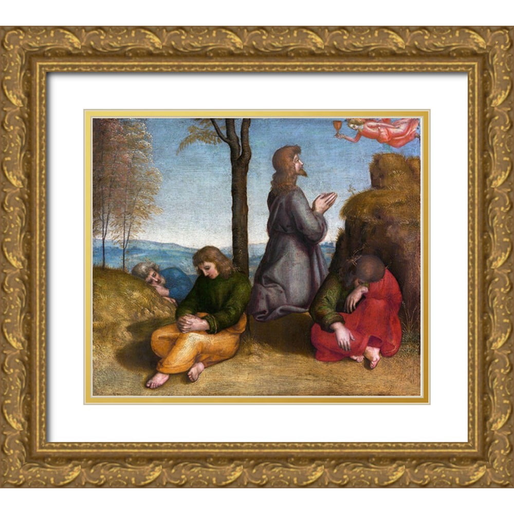 Raphael 23x20 Gold Ornate Wood Framed with Double Matting Museum Art ...