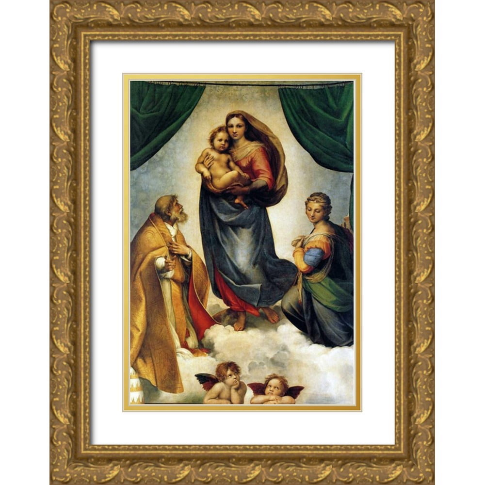 Raphael 23x32 Gold Ornate Wood Framed with Double Matting Museum Art ...