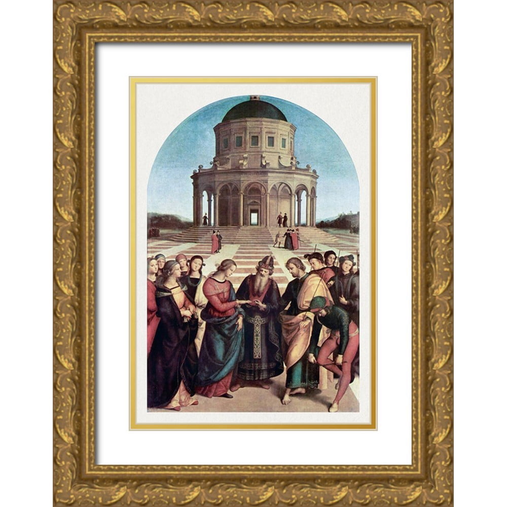 Raphael 23x32 Gold Ornate Wood Framed with Double Matting Museum Art ...