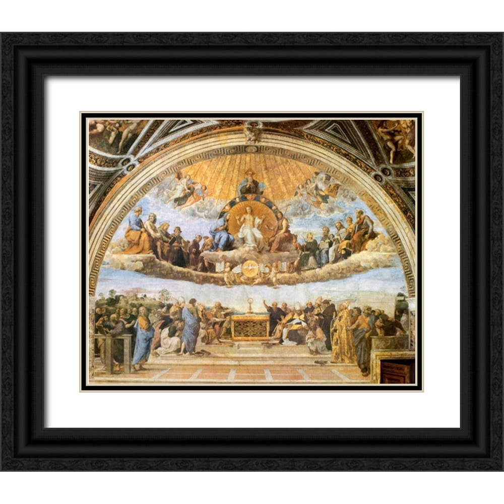 Raphael 24x20 Black Ornate Wood Framed with Double Matting Museum Art ...