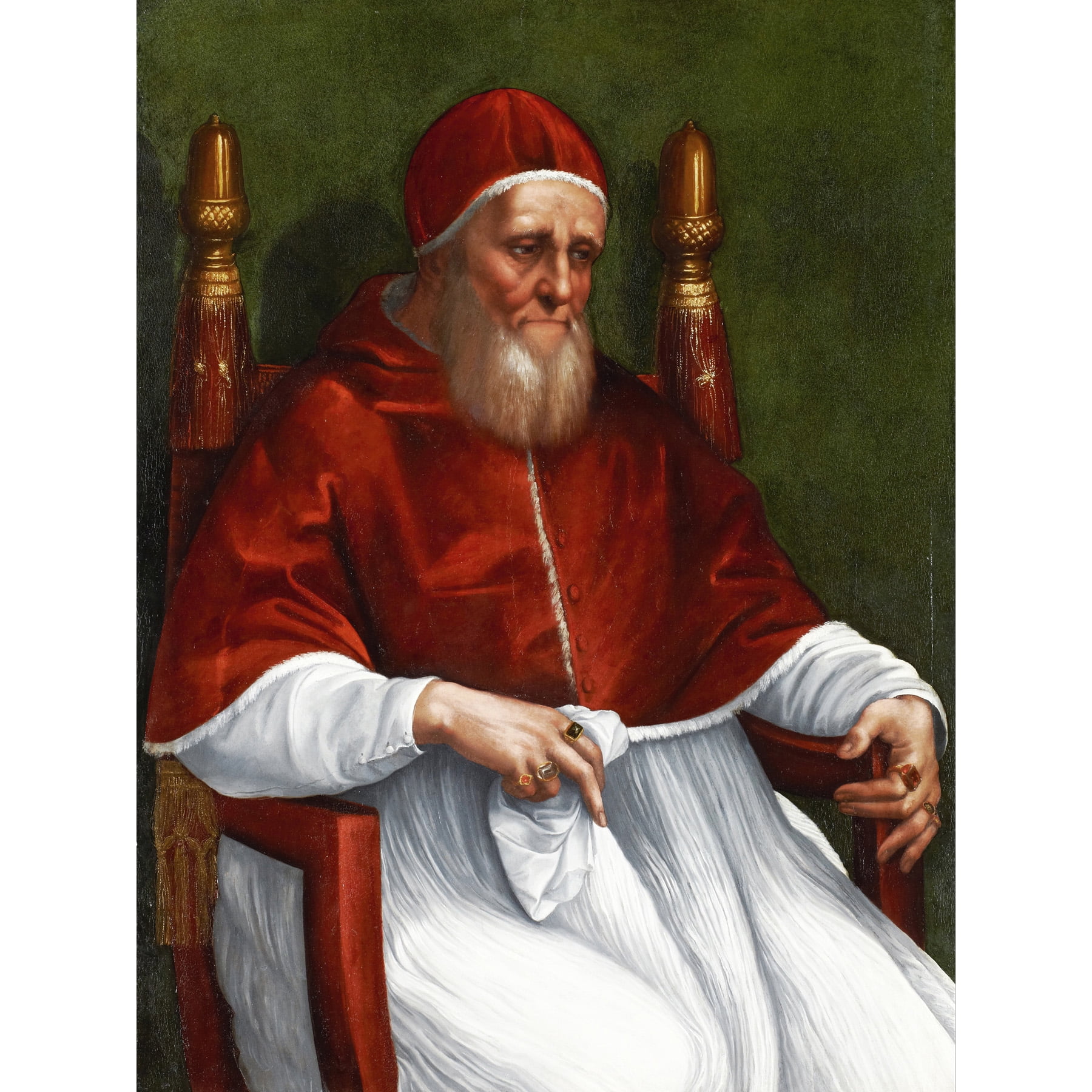 Raphael And Workshop Portrait Of Pope Julius II Extra Large Art Print ...