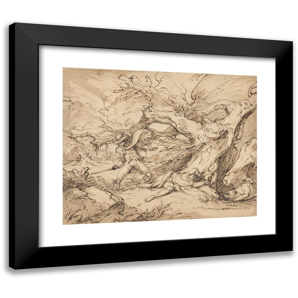 Raphael Lamar West 14x12 Black Modern Framed Museum Art Print Titled ...