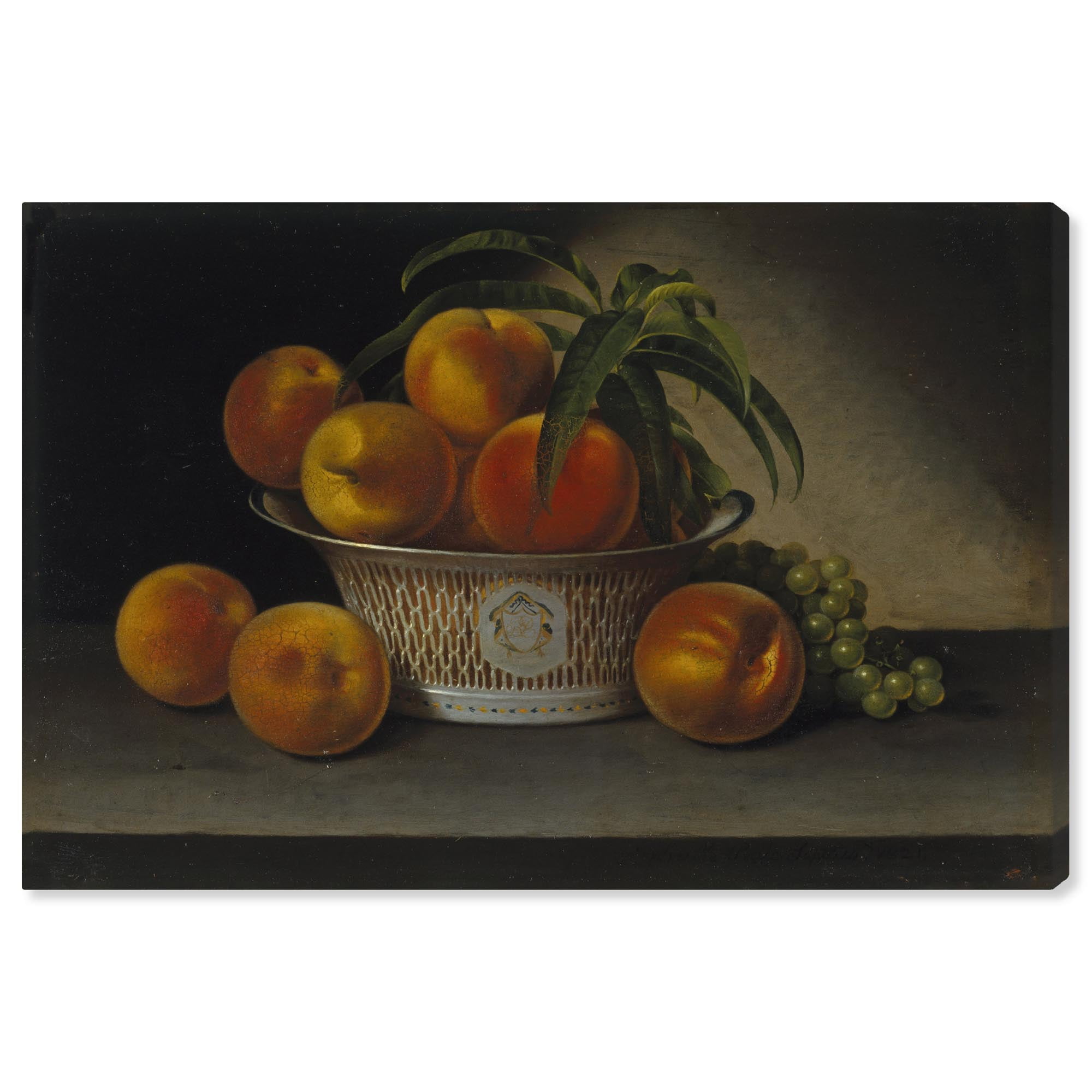 Raphaelle Peale - Still Life with Peaches Canvas Vintage Farm Wall Art ...