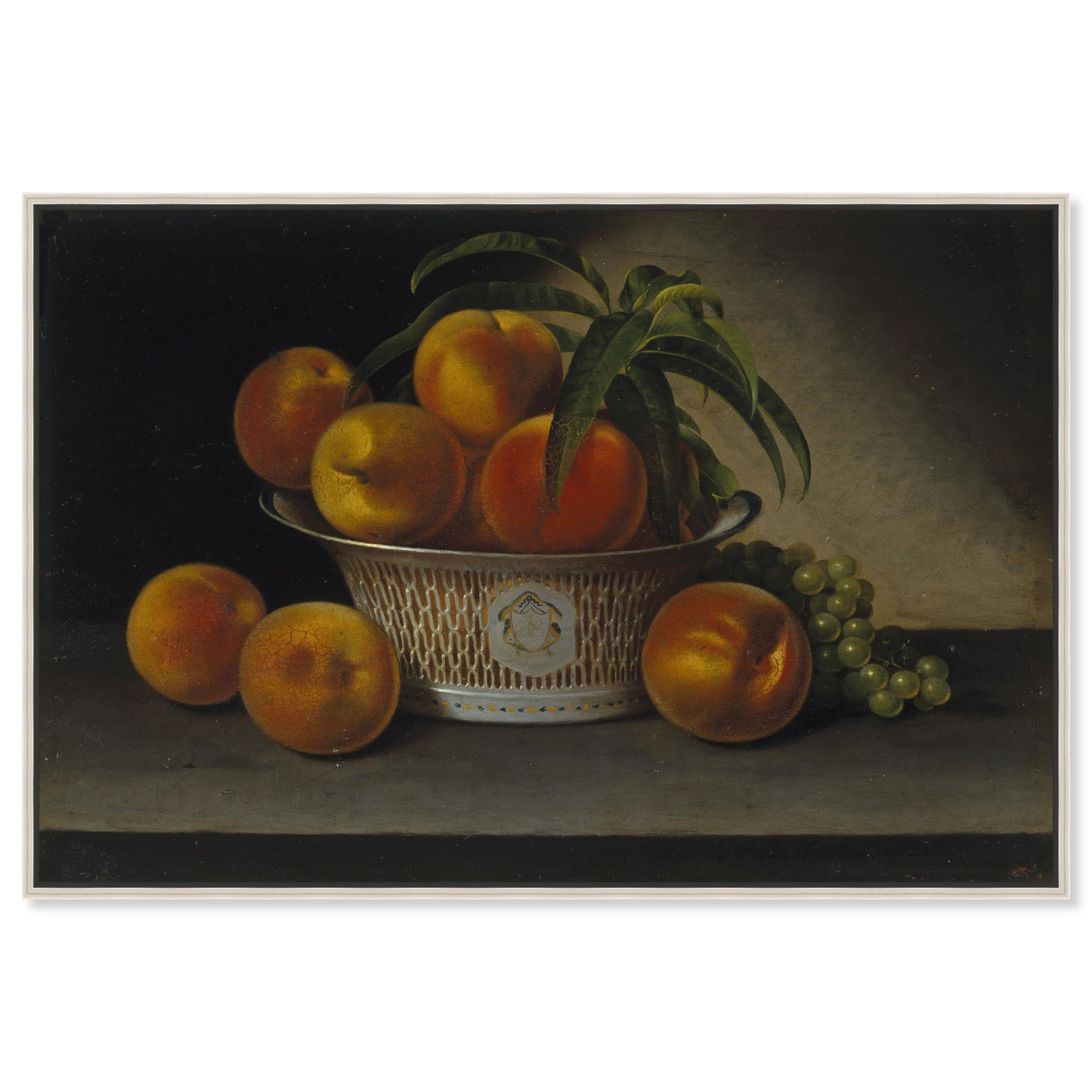 Raphaelle Peale - Still Life with Peaches Canvas Vintage Farm Wall Art ...