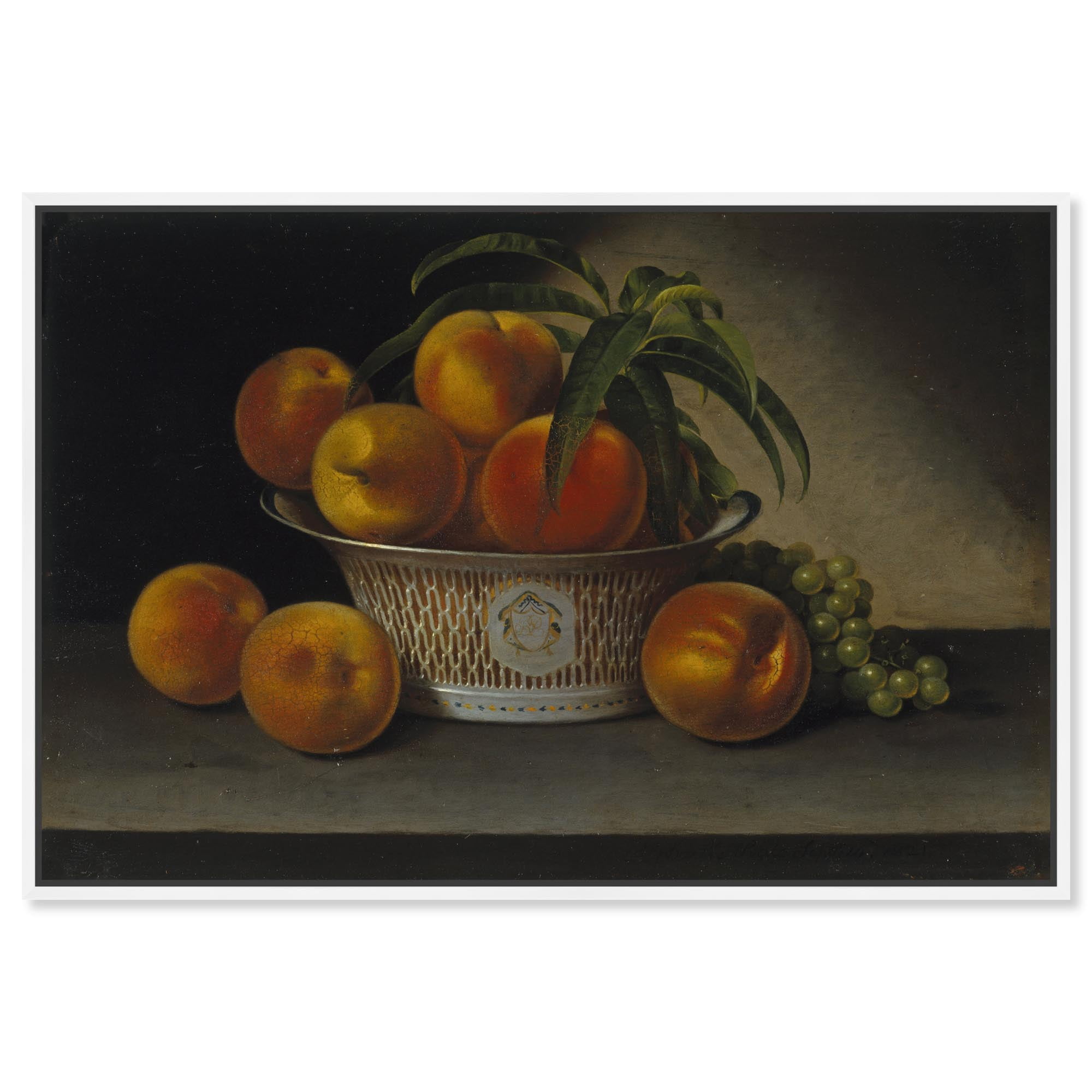 Raphaelle Peale - Still Life with Peaches Canvas Vintage Farm Wall Art ...