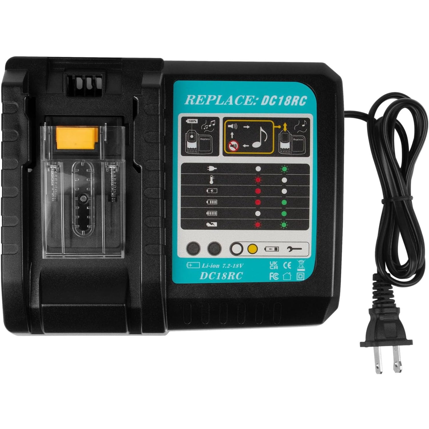 Rapid Battery Charger DC18RC DC18RD DC18RA for Makita Tools 14.4V-18V ...