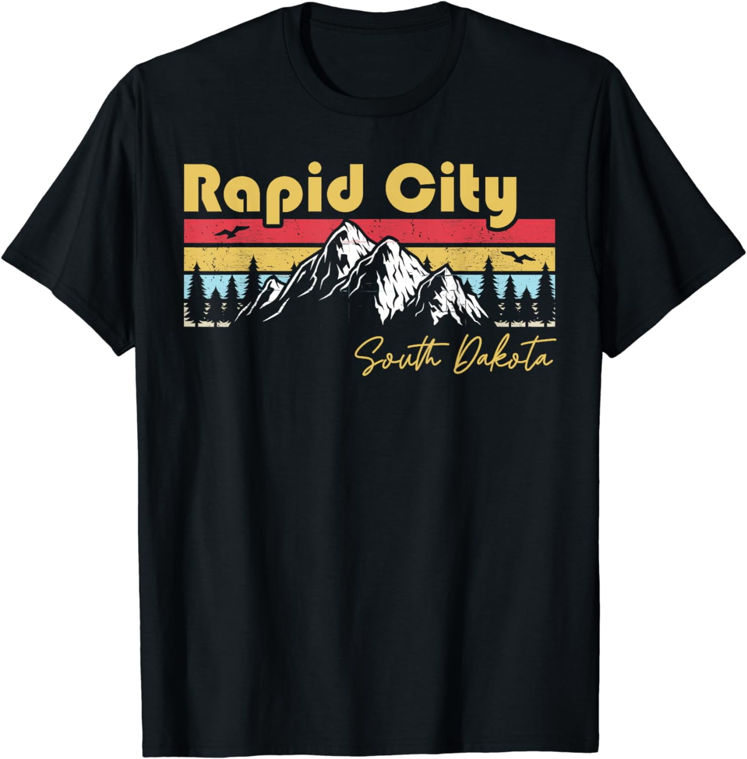 Rapid City South Dakota Roots Hometown Vintage Home State T-Shirt ...