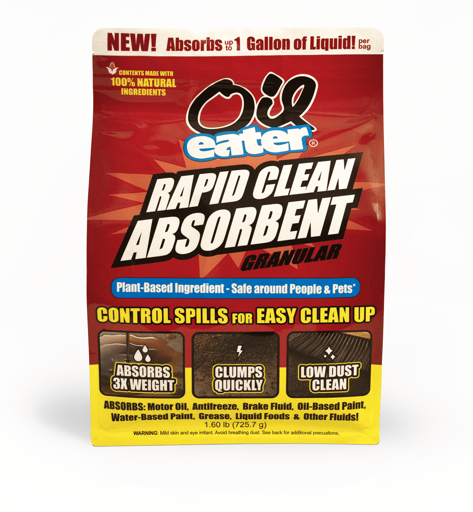 Oil Eater Rapid Clean Absorbent for Spills, 1.6lb Absorbs 1 Gallon Oil ...