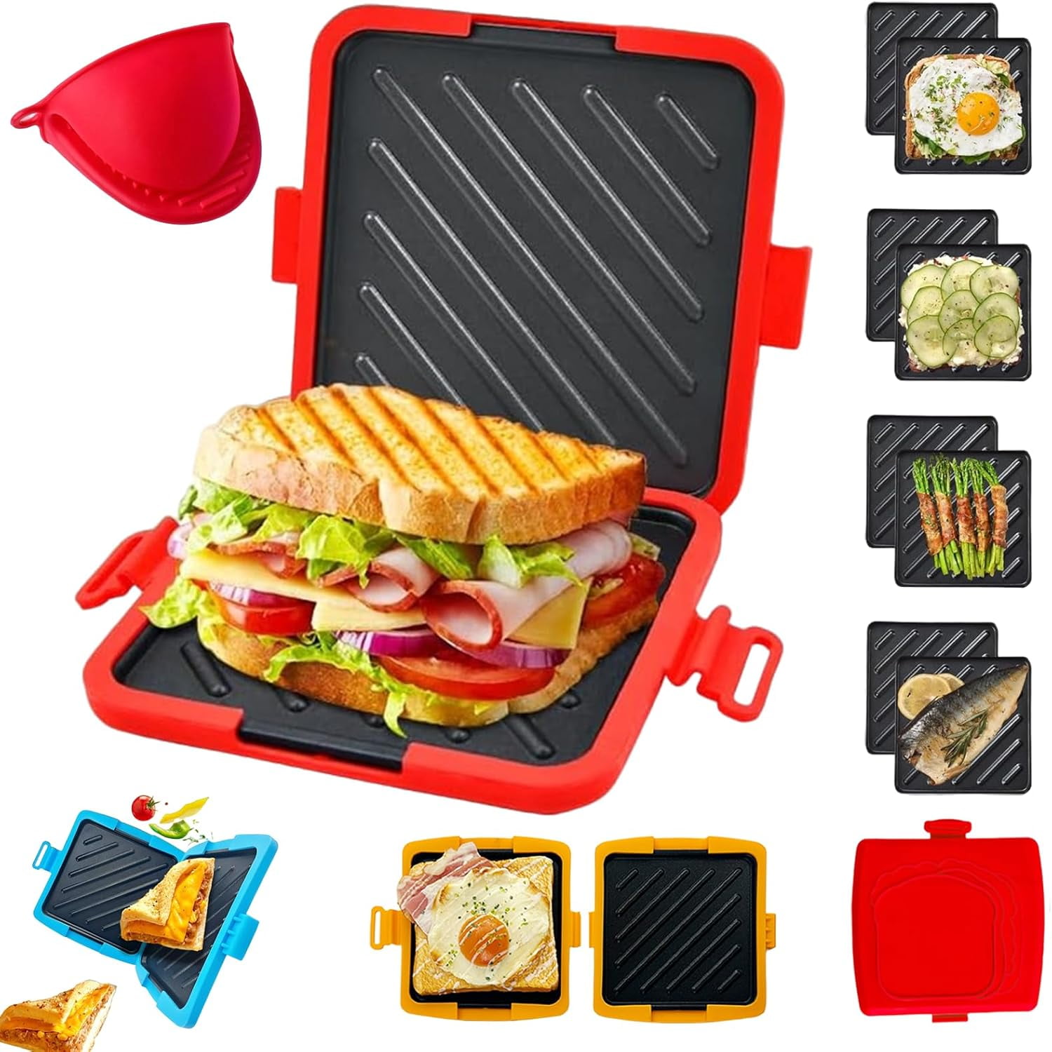 Rapid-Crisp Microwave Toastie System - Thermal-Wave Alloy Sandwich ...
