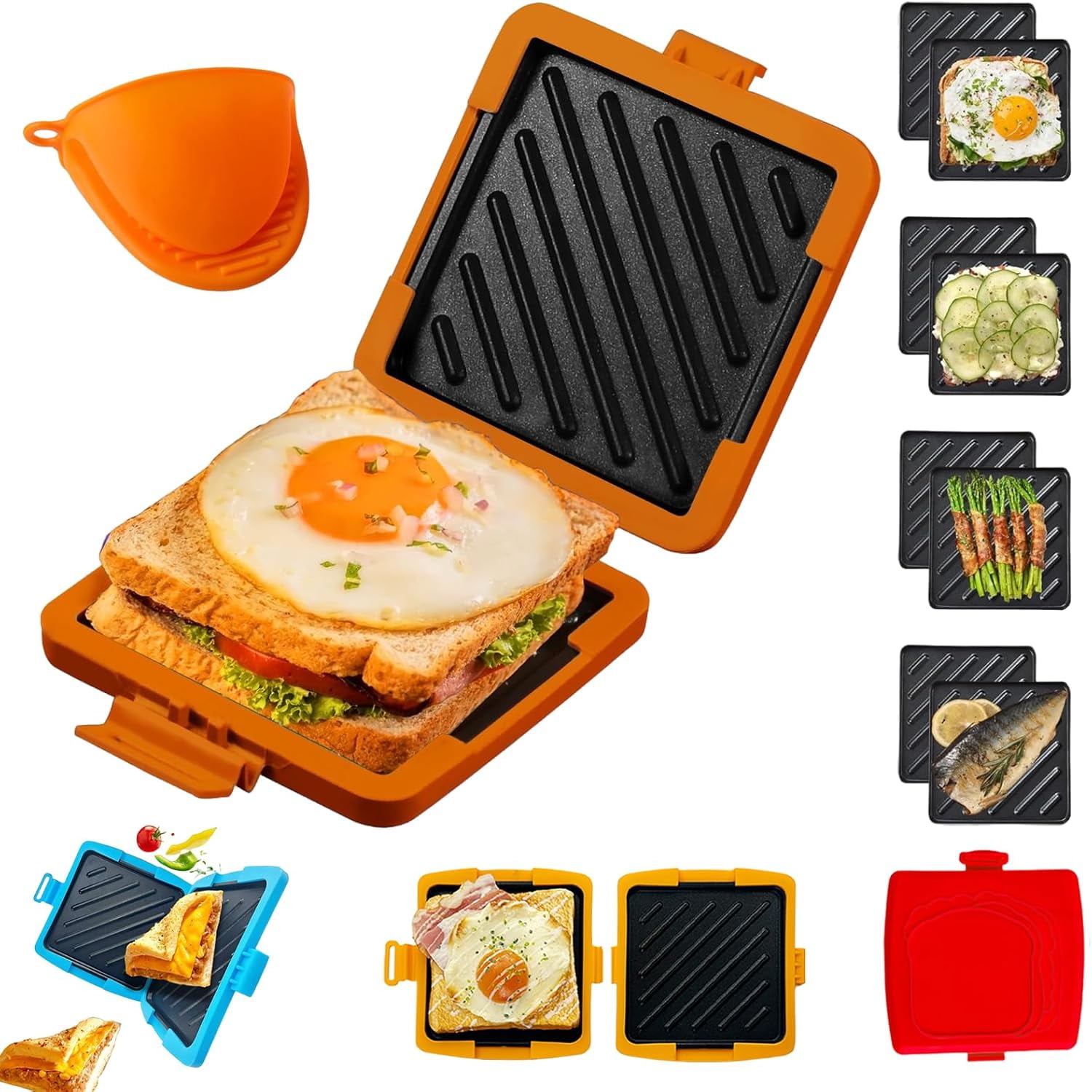 Rapid-Crisp Microwave Toastie System - Thermal-Wave Alloy Sandwich ...