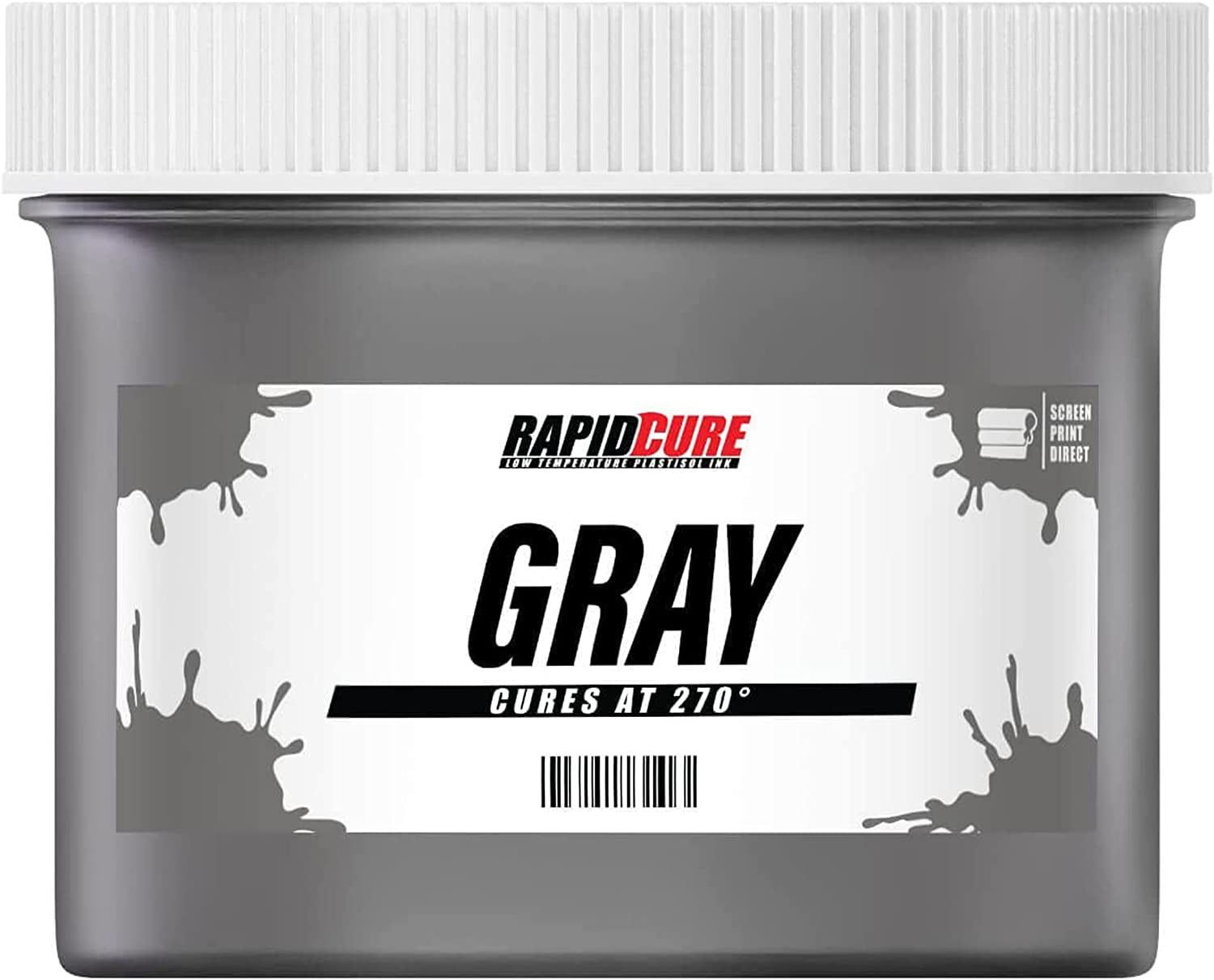 Rapid Cure Gray Screen Printing Ink (Pint - 16oz.) - Plastisol Ink for ...