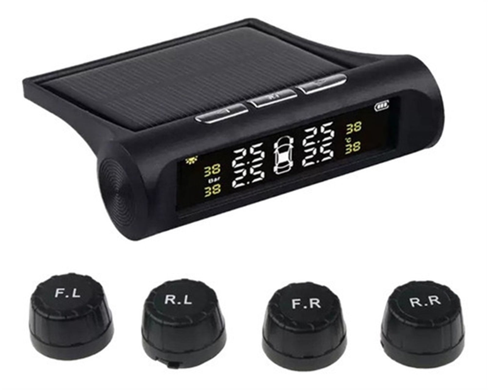 Rapid Detection Solar Powered Tpms With 4 External Sensors Ldc Display ...