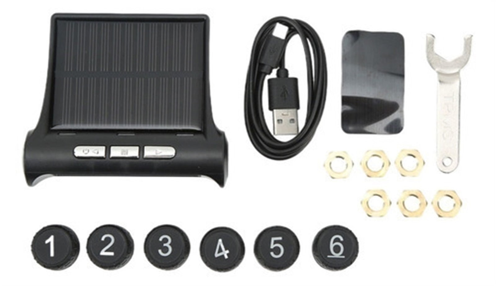 Rapid Detection TPMS Tire Pressure Monitoring System, 6 Wheels Easy ...