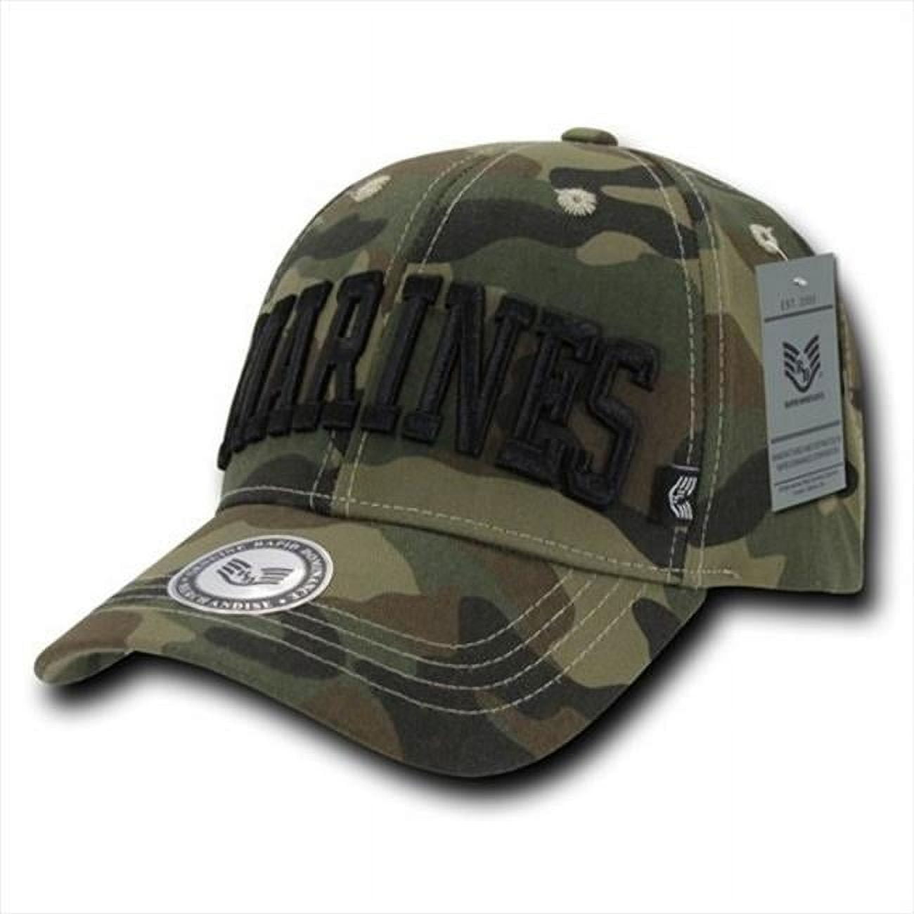 Camo Military Caps, Marine Txt, Woodland - Walmart.com