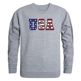 Rapid Dominance Flag Text Graphic Crewneck Sweatshirt, Heather Gray ...