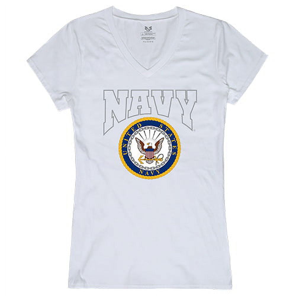 Rapid Dominance G03-NAV-WHT-04 Navy Graphic V-Neck T-Shirts, White - Extra Large - Walmart.com