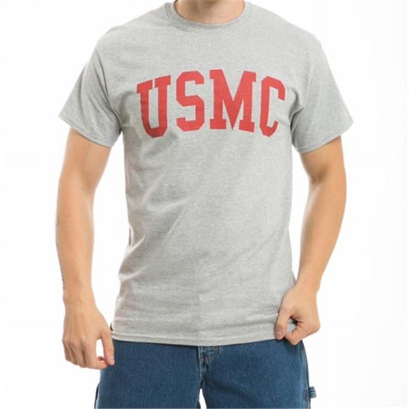 Rapid Dominance Marines USMC Text Game Day Mens Tee [Heather Grey - M ...
