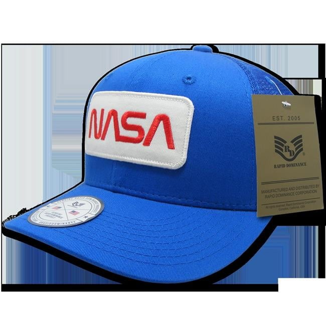 Rapid Dominance NAS6 NASA Patch Trucker Caps-Royal - Walmart.com