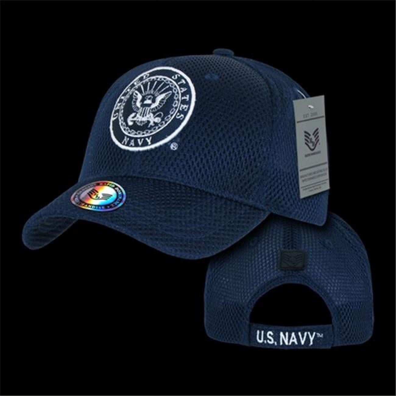 Rapid Dominance Navy Air Mesh Military Mens Cap [White - Adjustable ...
