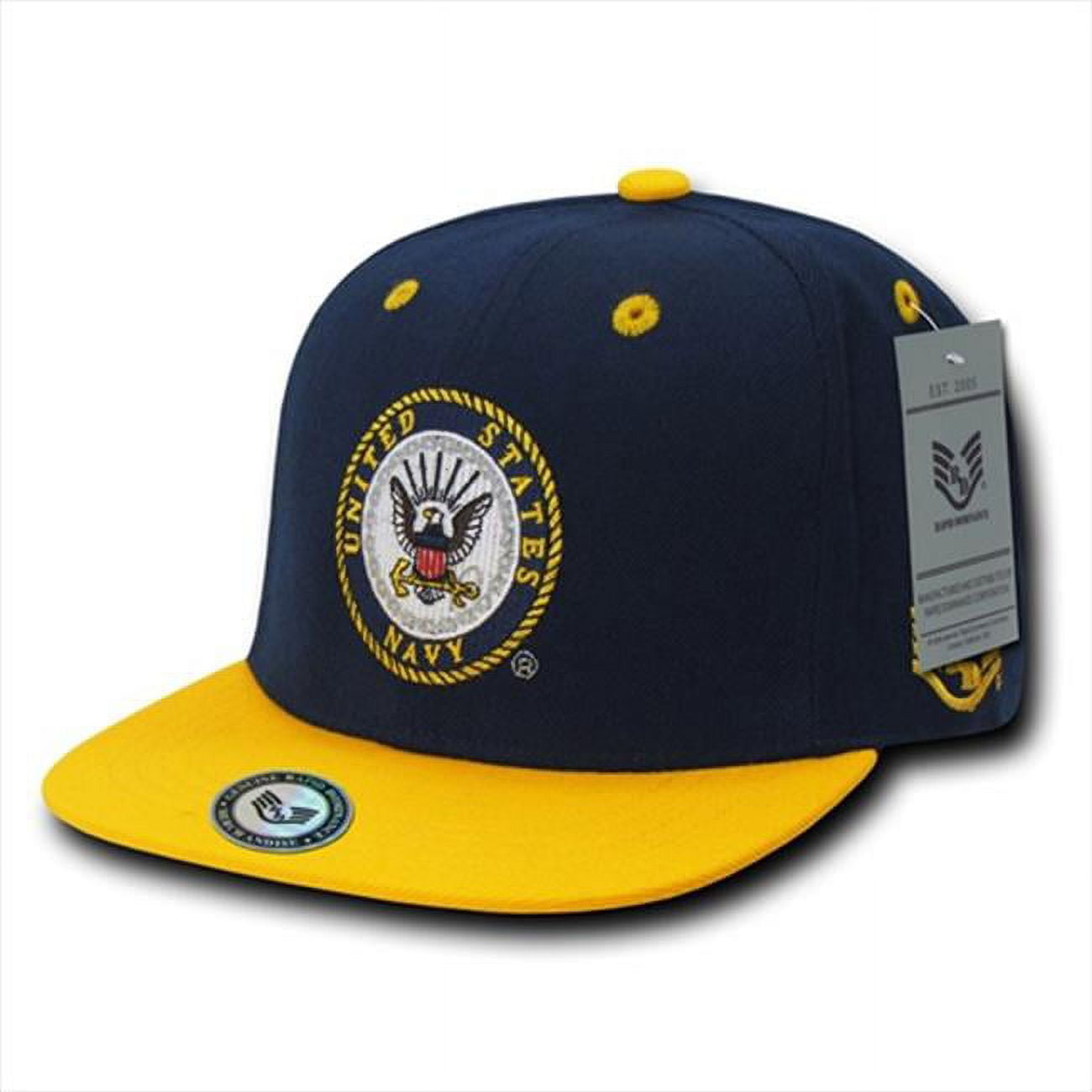 Rapid Dominance Navy Jumbo Back Military Mens Snapback Cap [Navy Blue ...