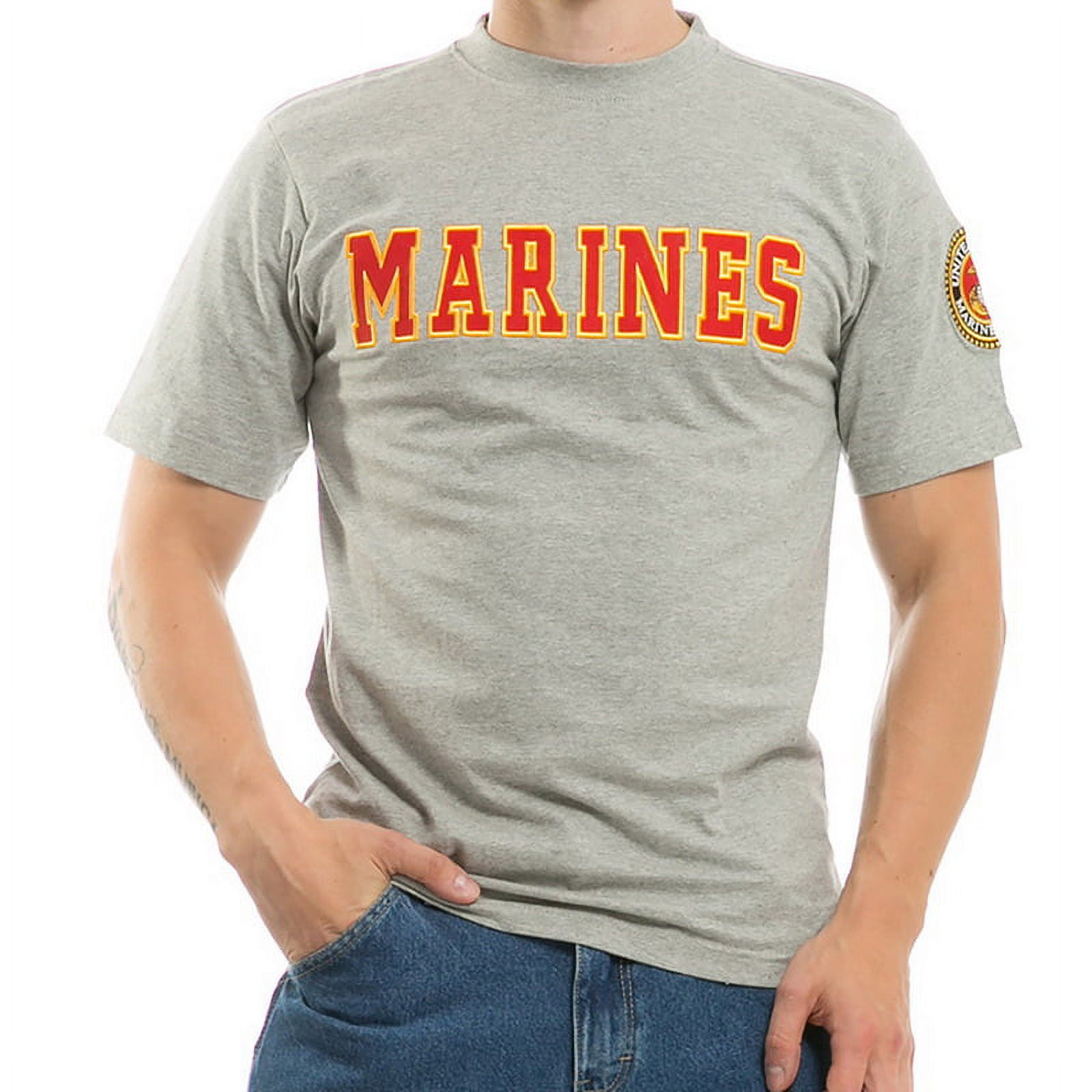 Rapid Dominance R17 - Applique Text Military T - Shirts-Marines Grey-M - Walmart.com