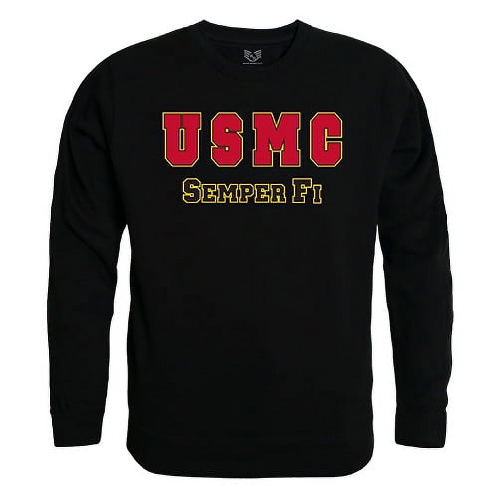 Rapid Dominance RS3-USM-BLK-02 USMC Graphic Crew Neck Sweatshirt, Black ...