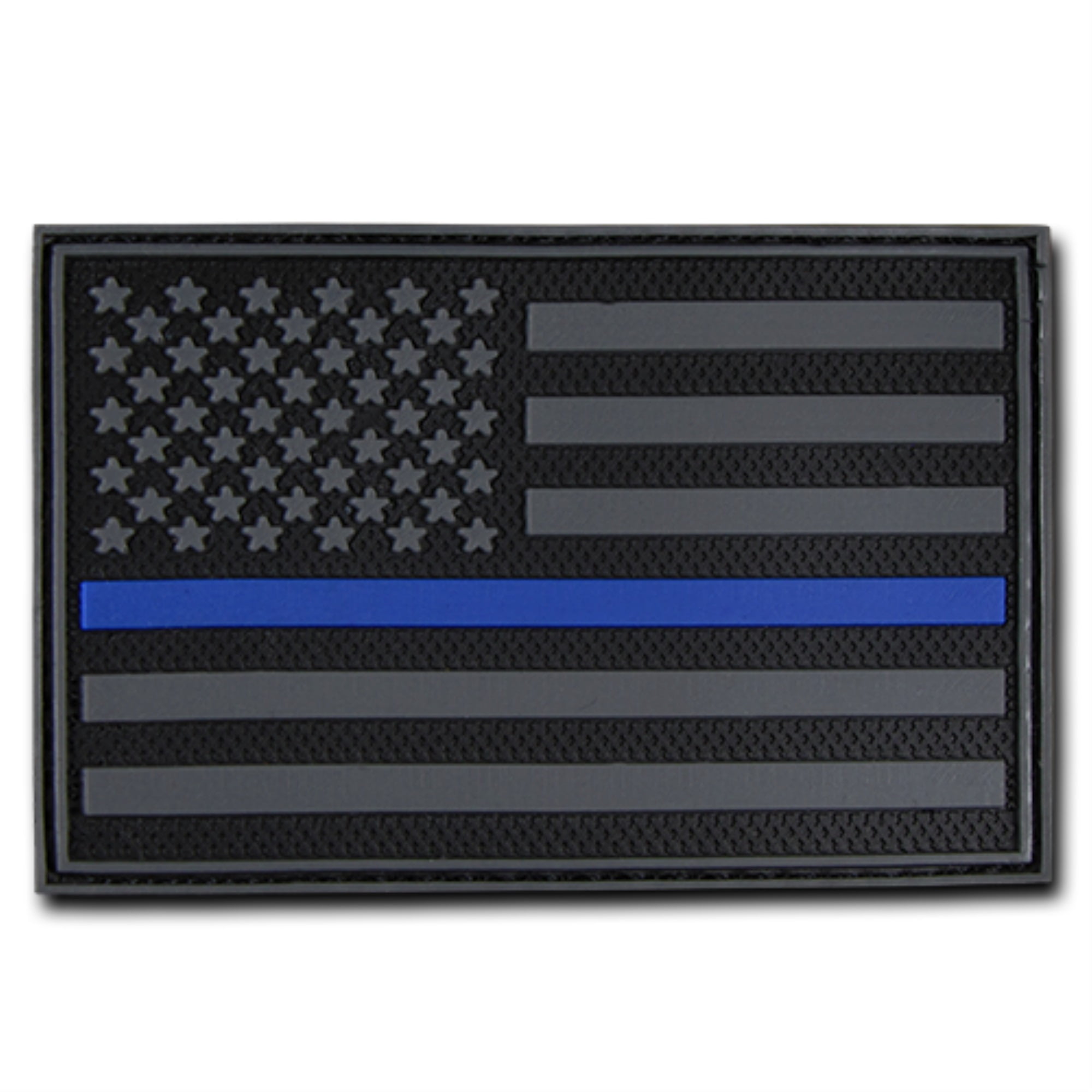 Rapid Dominance Rubber USA Flag Patch 3"x2" Police Hat Cap (Thin Blue ...