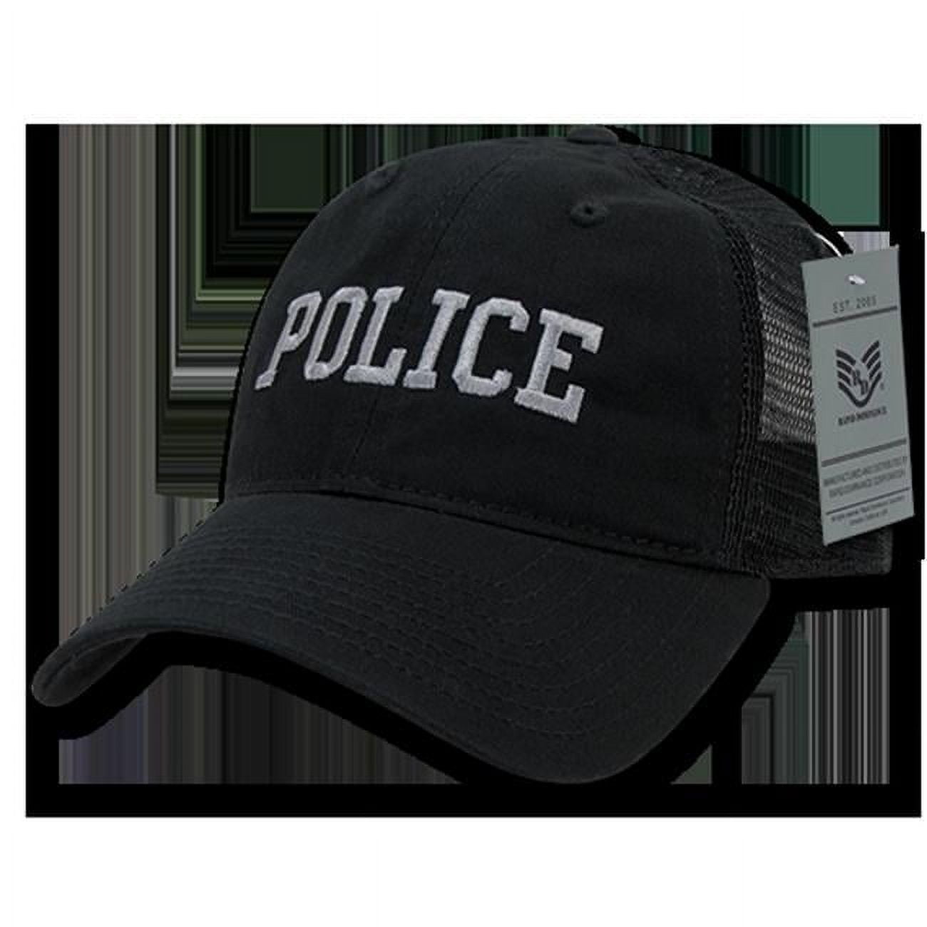 Rapid Dominance S79-POL-BLK Relaxed Trucker Police Caps, Black ...