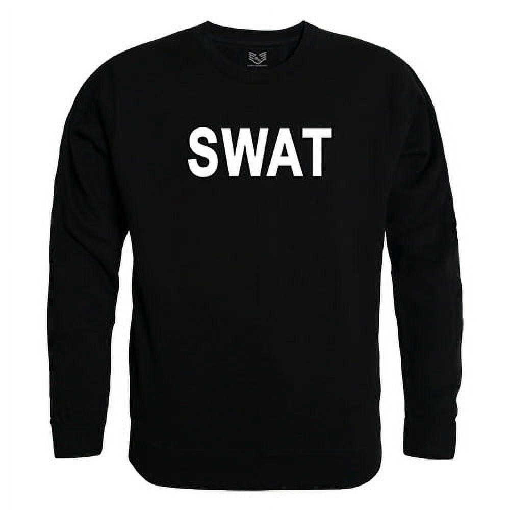 Rapid Dominance SWAT Text Graphic Mens Crewneck Sweatshirt [Black - S ...