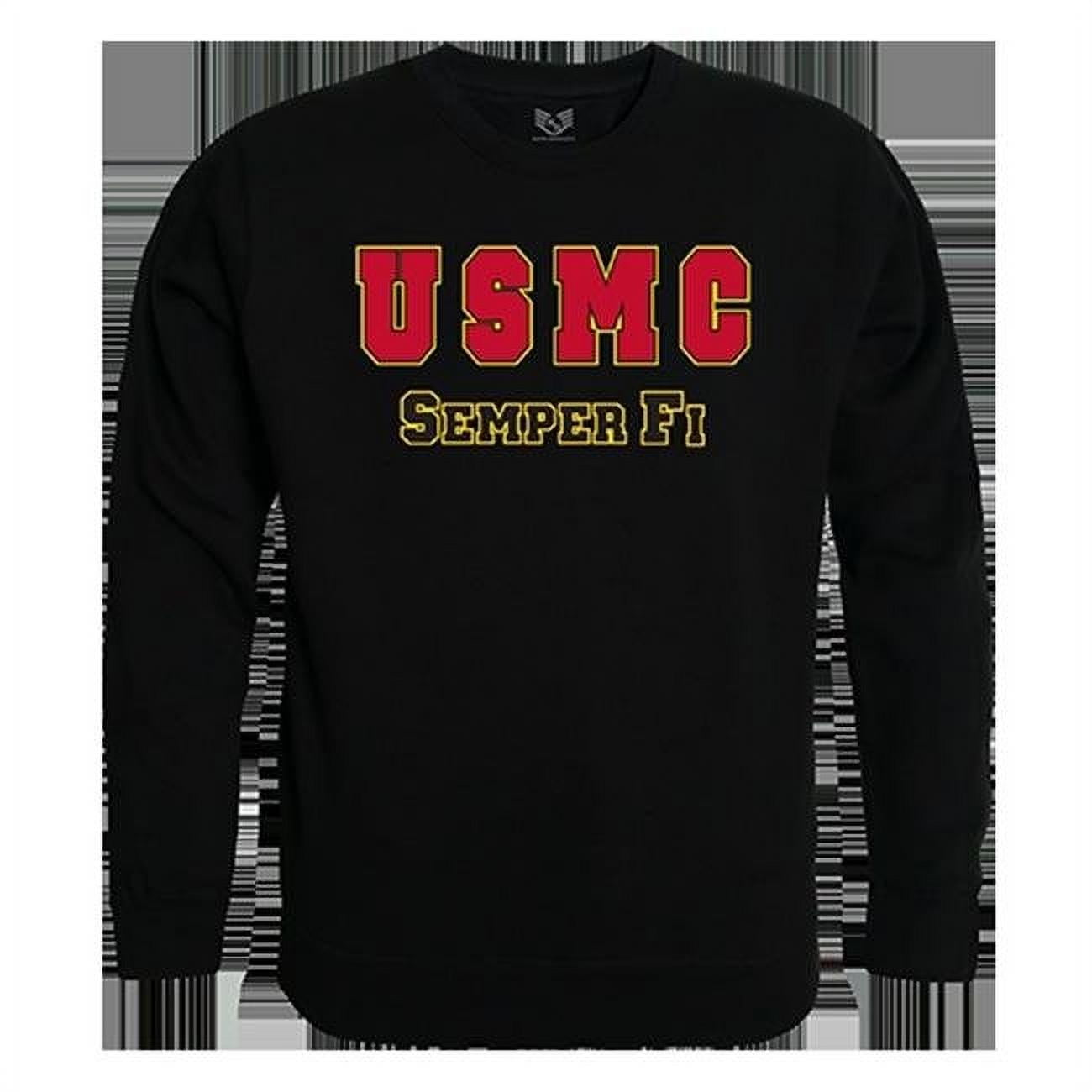 Rapid Dominance USMC Graphic Crew Neck Sweatshirt, Black - Large ...