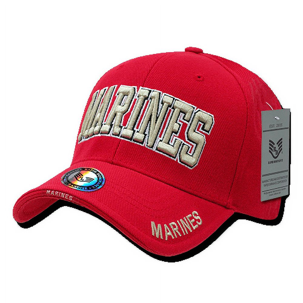 Rapid Dominance USMC Marines Text Official Legend Branch Baseball Hats ...