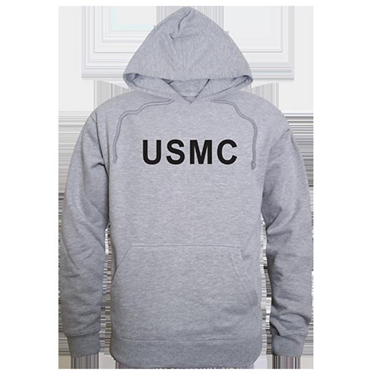 Rapid Dominance USMC Text Graphic Mens Pullover Hoodie [Heather Grey ...
