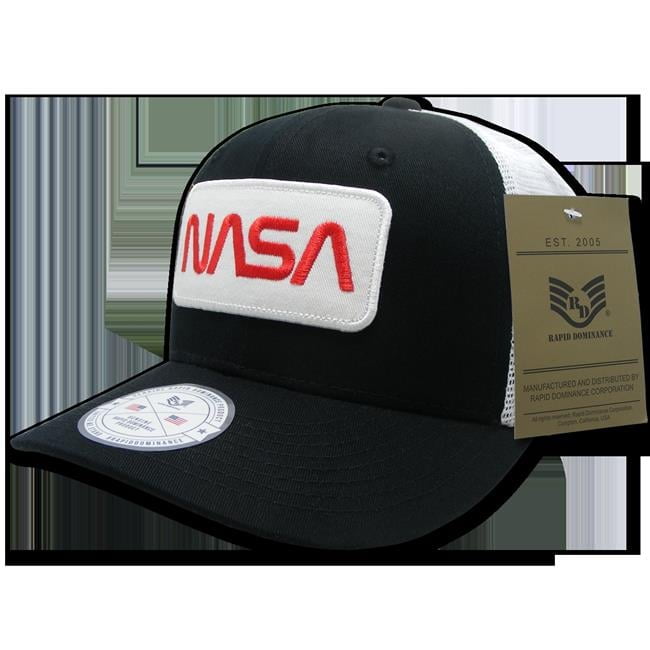 Rapid Dominance NAS6 NASA Patch Trucker Caps-BLK/WHT - Walmart.com