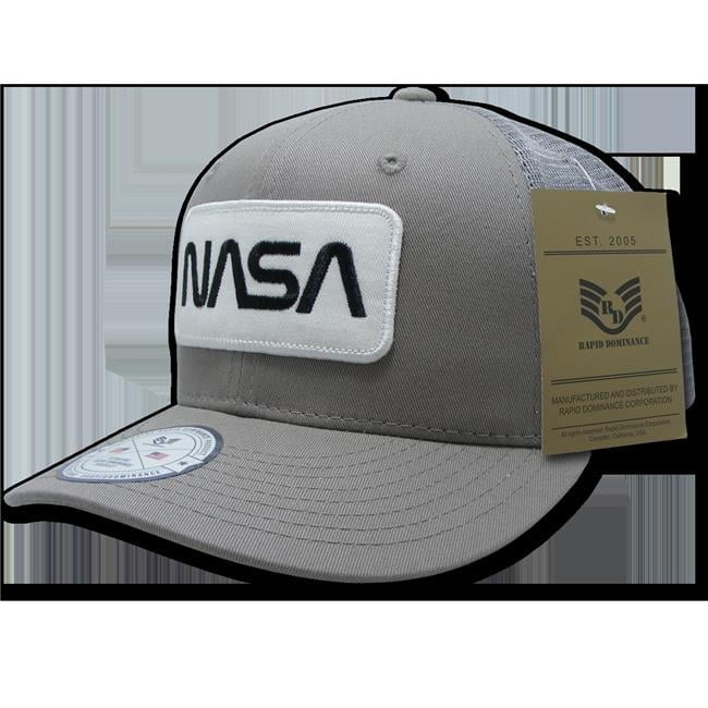 Rapid Dominance NAS6 NASA Patch Trucker Caps-Grey - Walmart.com