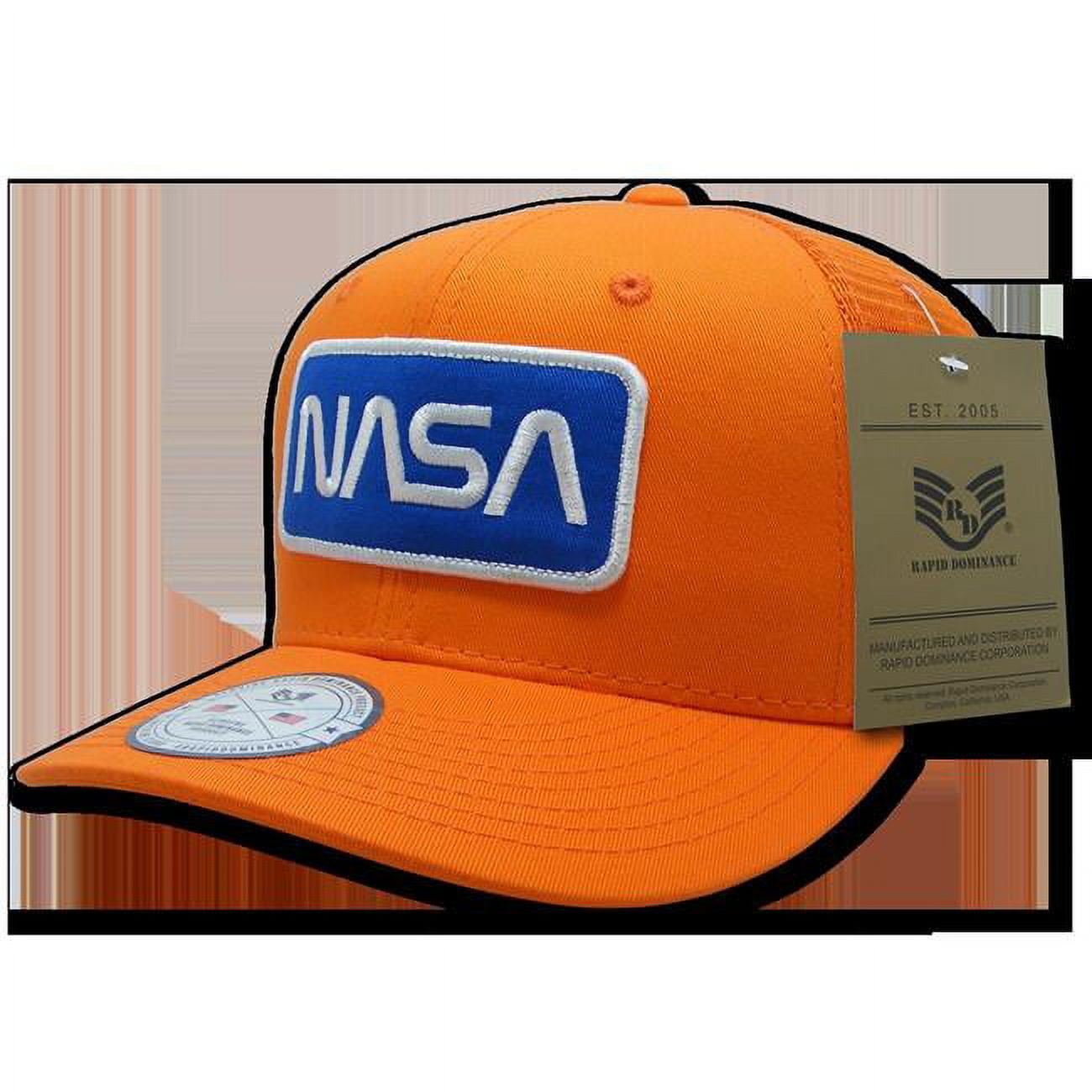 Rapid Dominance NAS6 NASA Patch Trucker Caps-Orange - Walmart.com