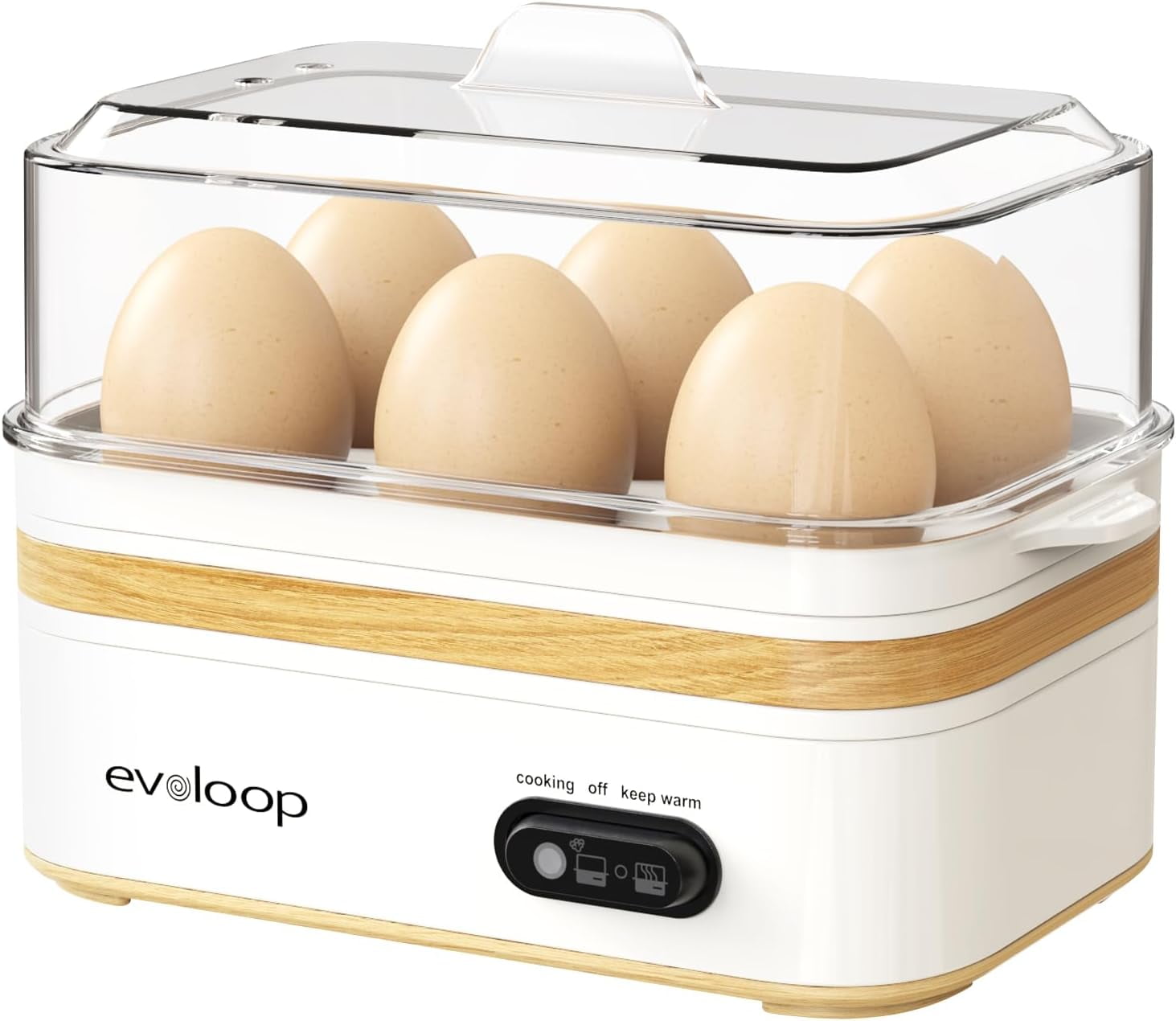 Rapid Egg Cooker Electric 6 Eggs Capacity, Soft, Medium, Hard Boiled ...