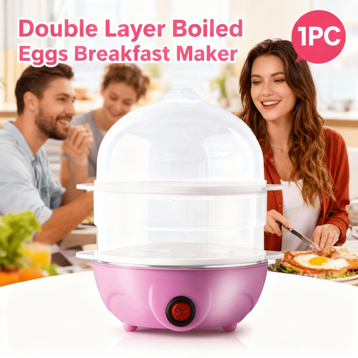 Rapid Electric Egg Cooker for Hard Boiled Eggs,14 Egg Dual Layer Egg ...