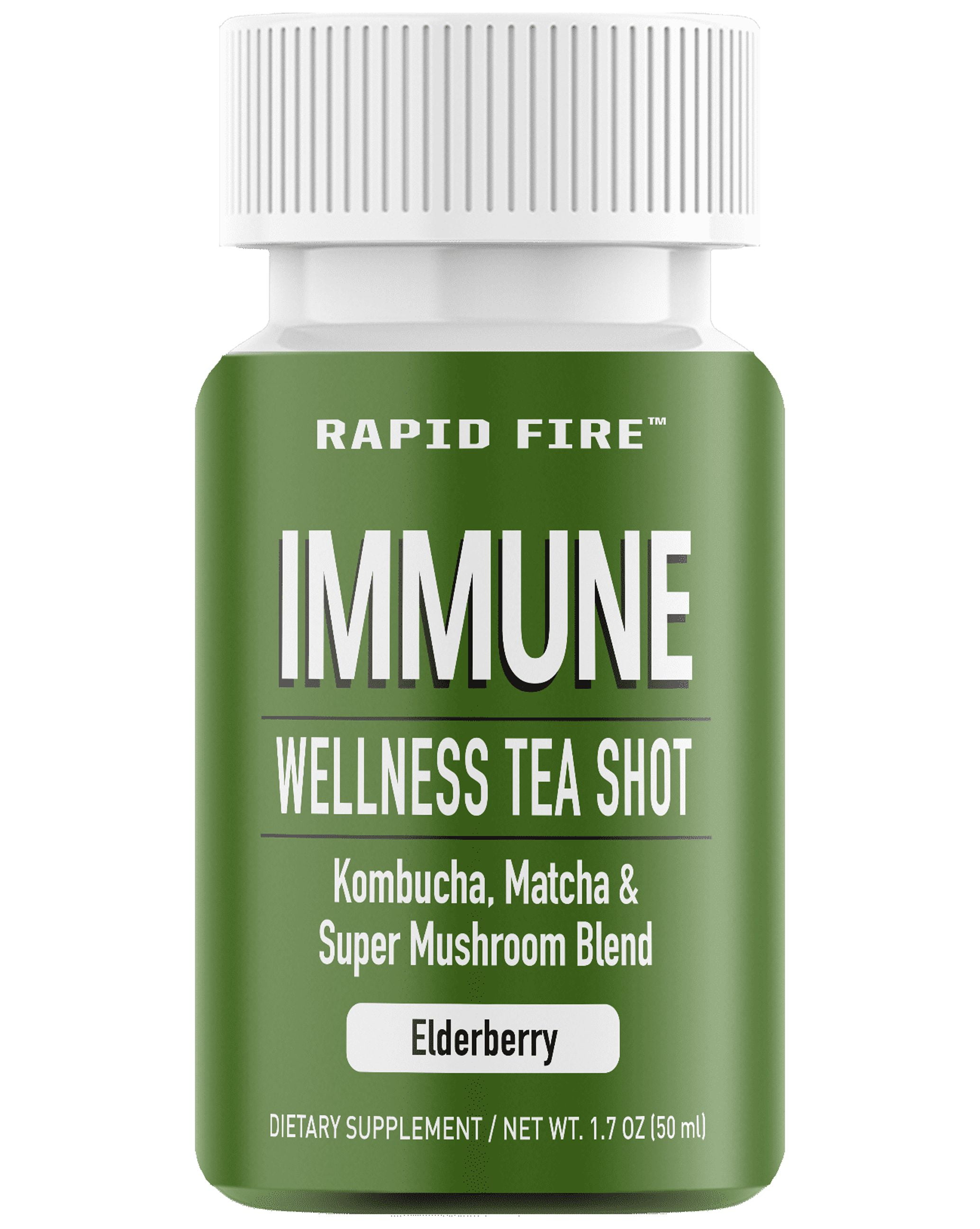 Rapid Fire Immune Wellness Tea Shot, Kombucha, Matcha, Super Mushroom ...