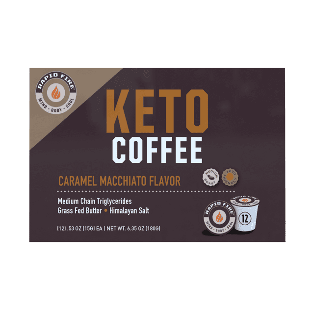 Rapid Fire Keto Coffee Pods, Carmel Macchiato, 12 Count - Walmart.com